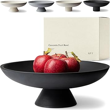 Amazon.com: KIVY Concrete Fruit Bowl for Kitchen Counter - Large ...