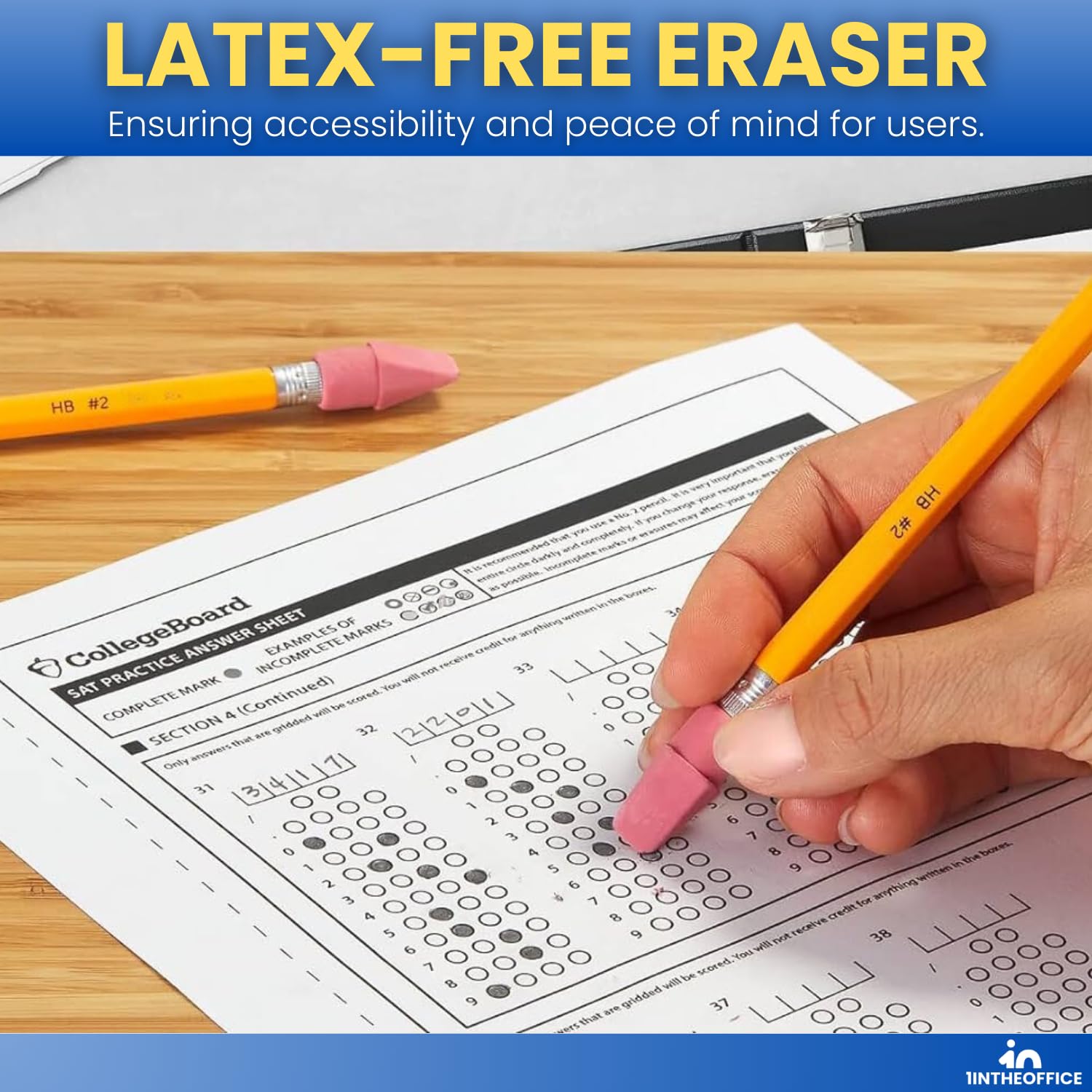 Snapklik.com : 1InTheOffice Pencil Cap Erasers, Assorted Colors ...