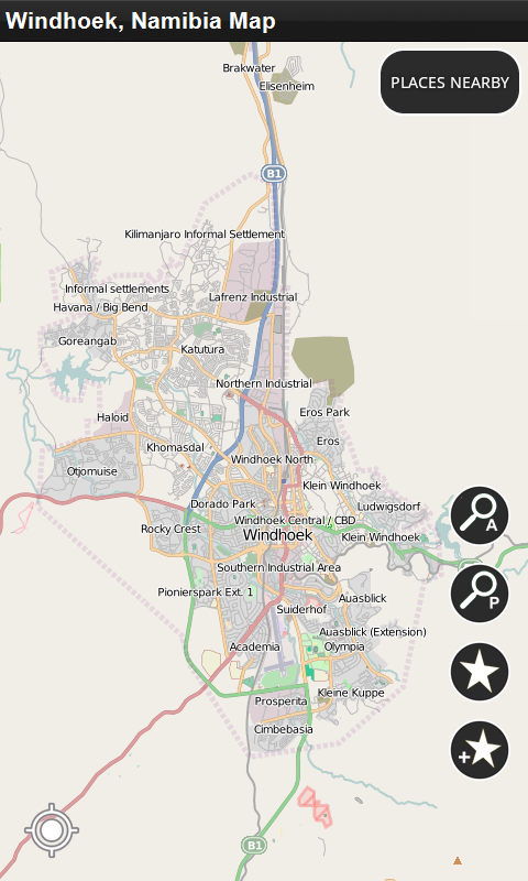 Windhoek, Namibia - Offline Map - App on Amazon Appstore