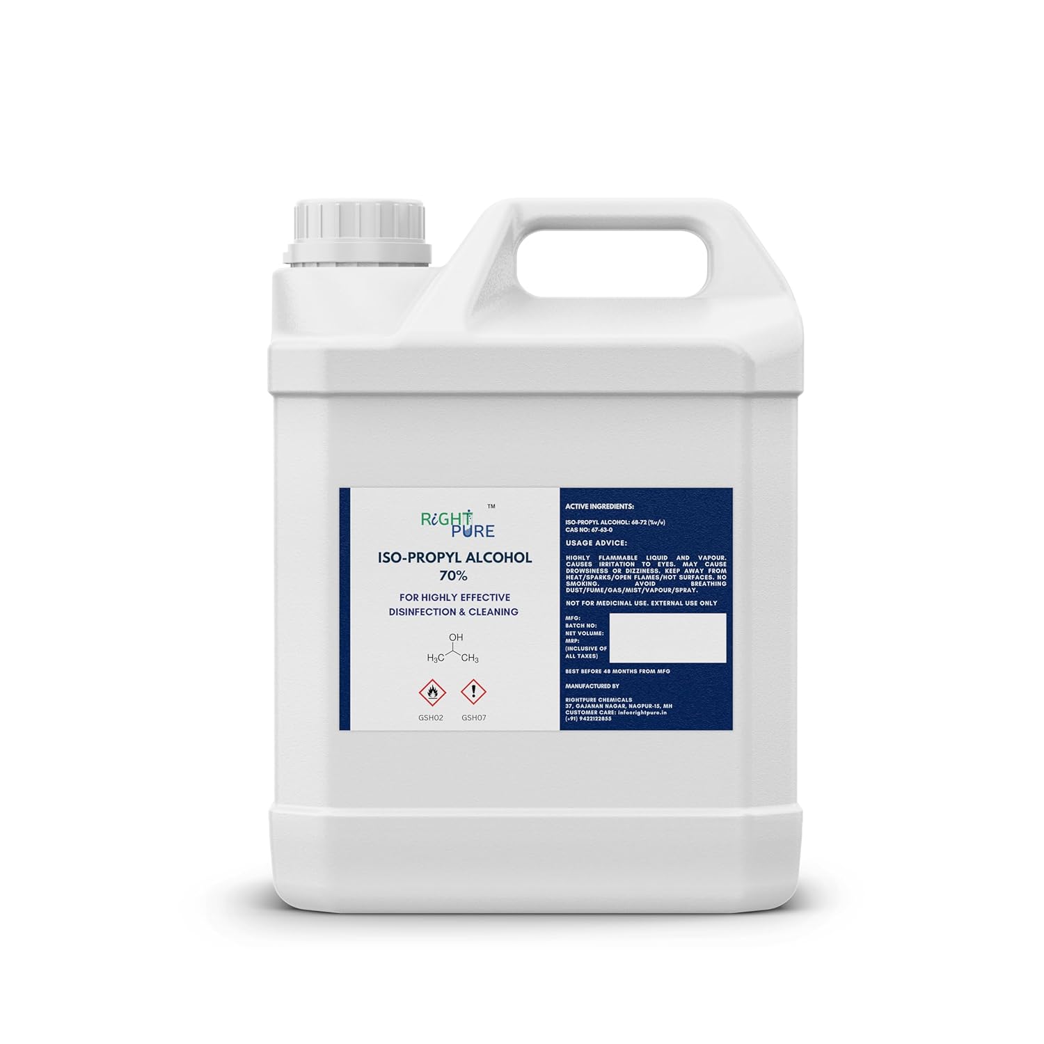 RIGHTPURE® IPA 70% Solution | Surface Disinfectant & Sanitizer for Home ...