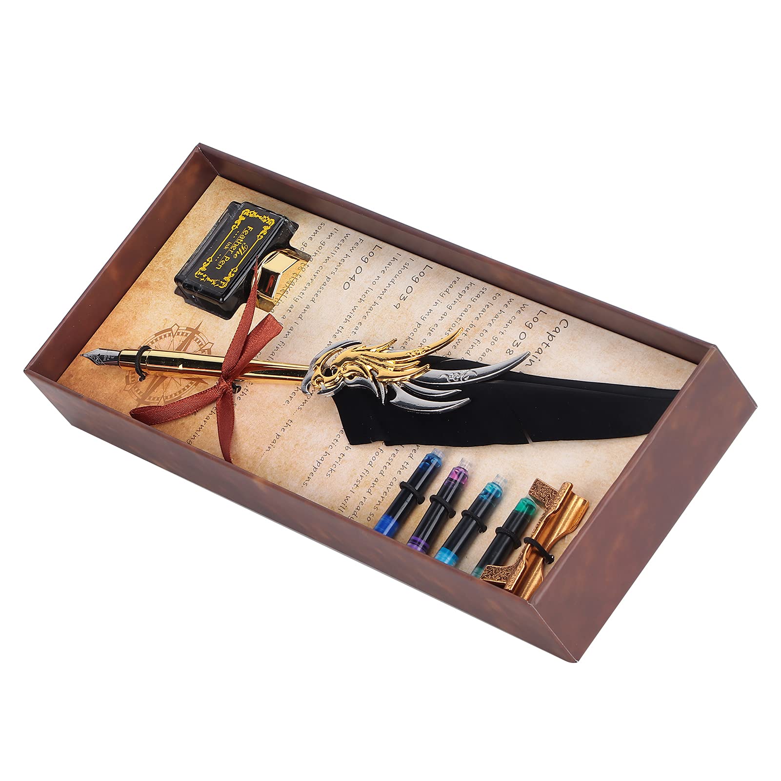Black Feather Pen Feather Quill Pen Ink Pen Feather Calligraphy Pen