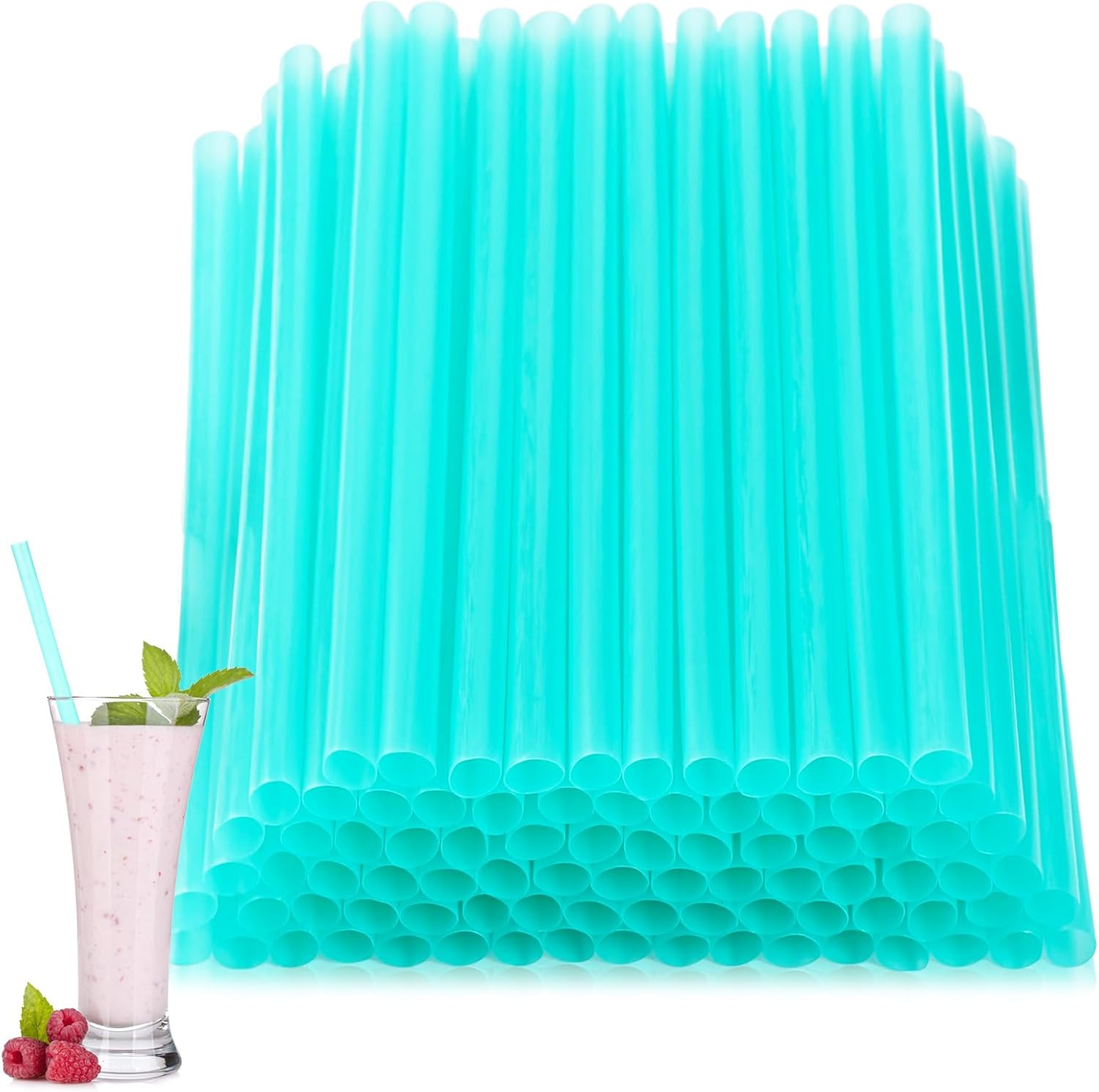 Amazon.com: RimCereal 500 Pcs 9" Giant 10mm Jumbo Smoothie Straws Wide ...