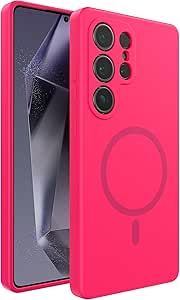 Amazon.com: BNAAGO Strong Magnetic Silicone Case for Samsung Galaxy S25 Ultra, Soft Slim-fit ...