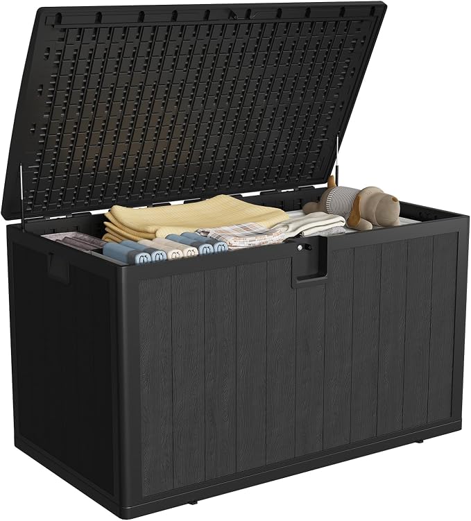 Amazon.com : Klysiora 130 Gallon Outdoor Waterproof Storage Box ...