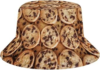 Chocolate Chip Cookie Bucket Hat, Packable Summer Sun Cap Outdoor Beach ...