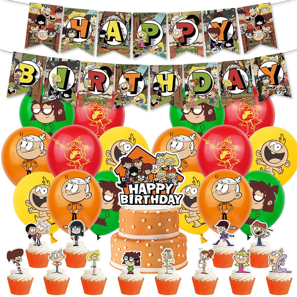 Buy IOSCDH 30 Pcs The Loud House Birthday Party Decorations Cartoon ...