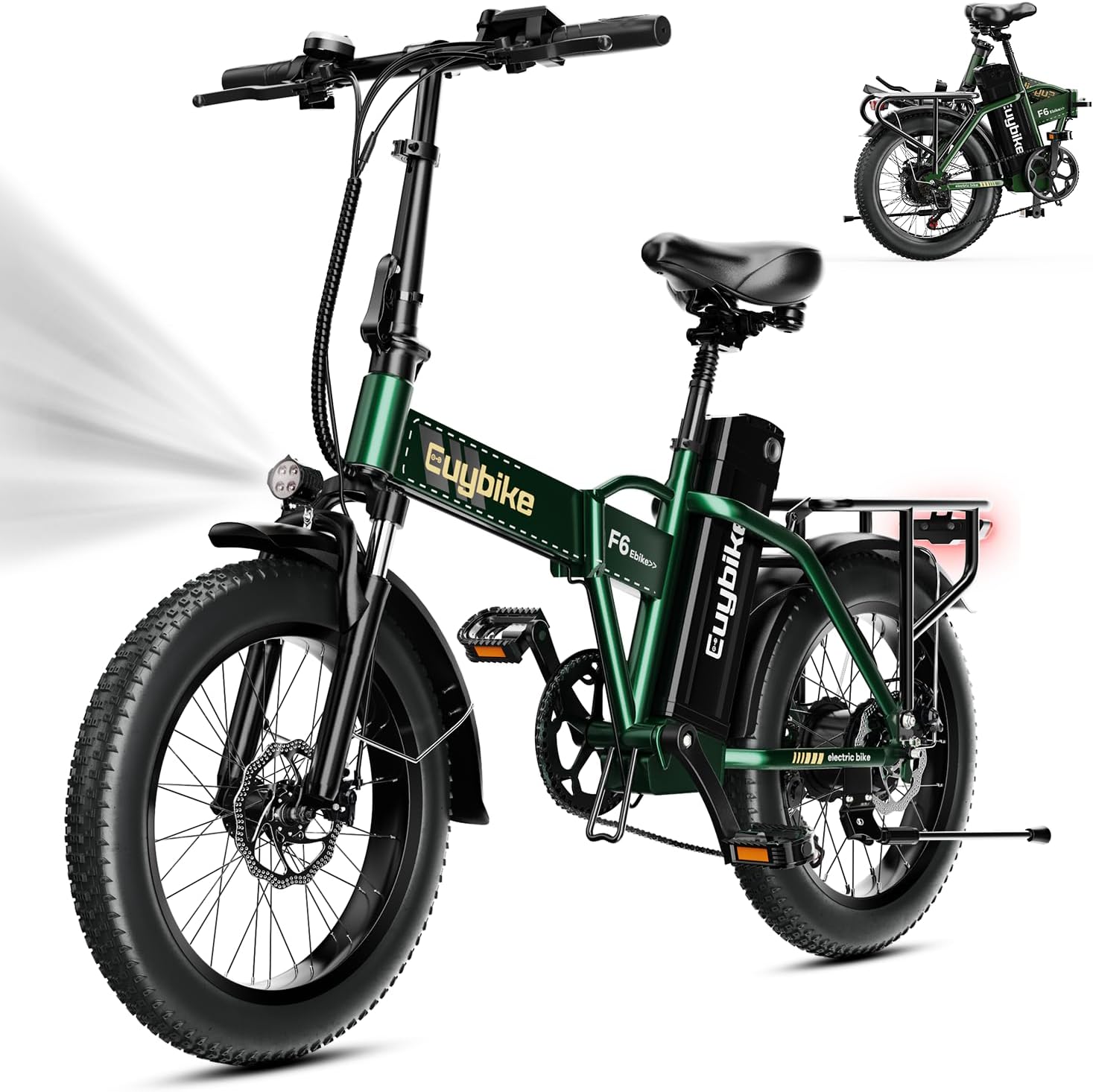 Foldable Electric Bike for Adults, 30+MPH, 48V 20Ah Removable Lithium Battery up to 80Miles, 20 ...