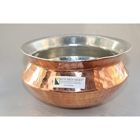 Buy PARIK ENTERPRISES Copper Handi/Sipri with Hammered with Tin Coating ...