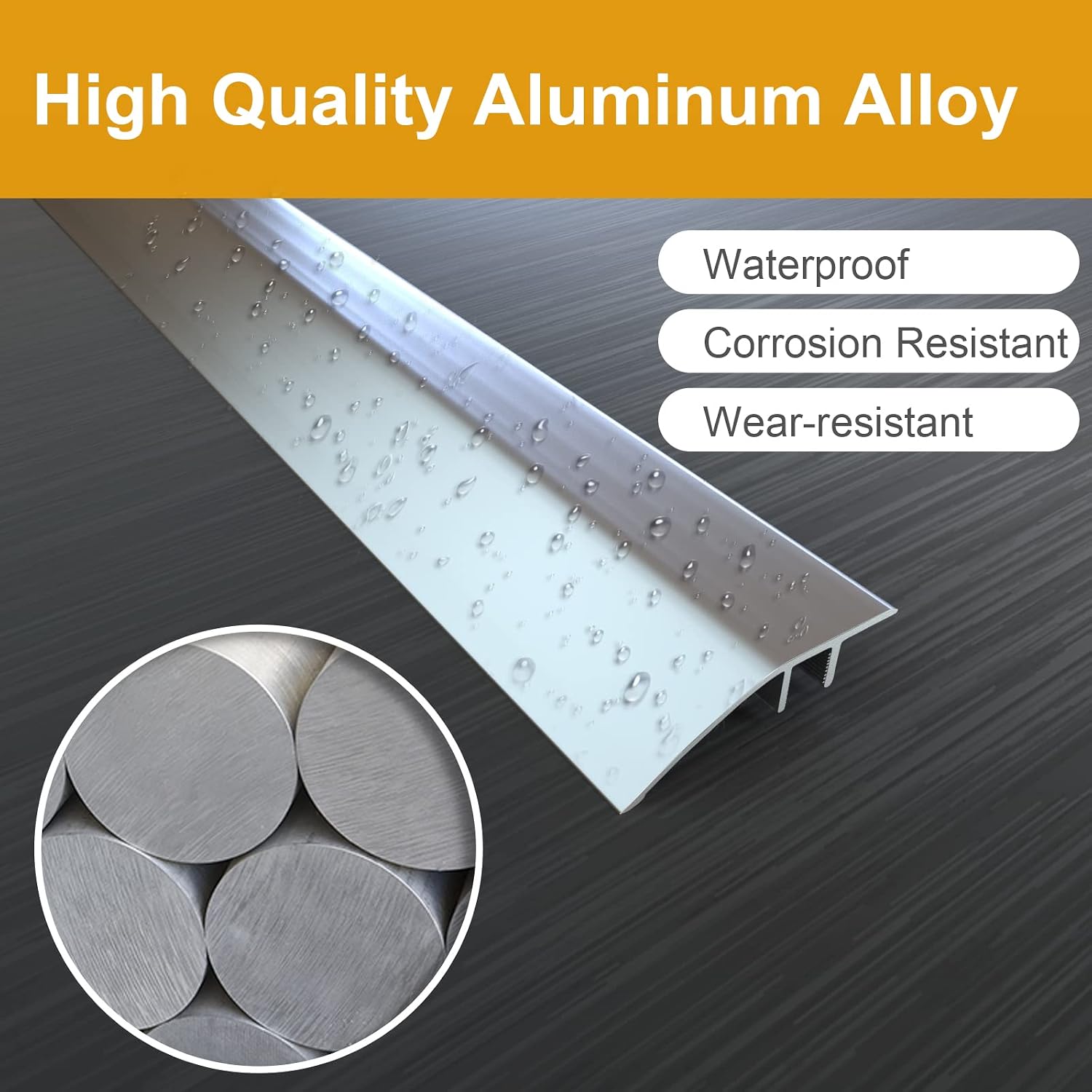 Aluminum Floor Transition Threshold Strip, DoorCarpetTileThreshold ...