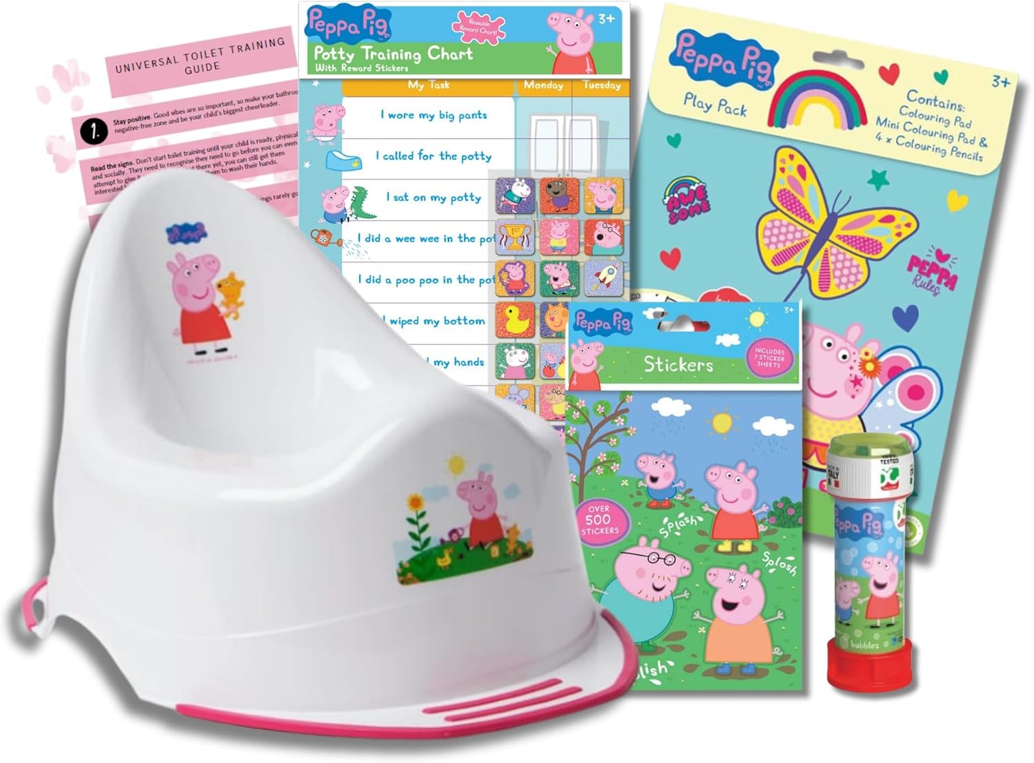 Peppa Pig Potty Training Kit - Character Potty, Tips Guide, Potty ...