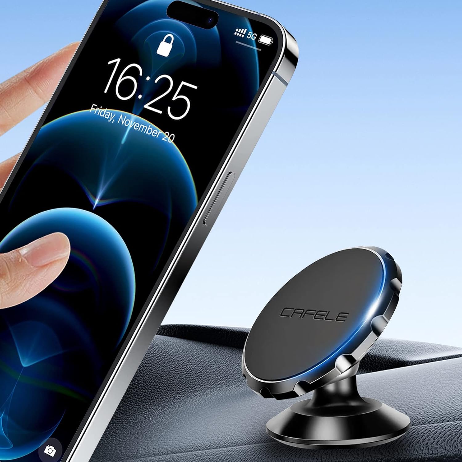 Amazon.com: CAFELE Magnetic Phone Holder for Car [Aviation-Grade Alloy] Magnet Car Mount 360 ...