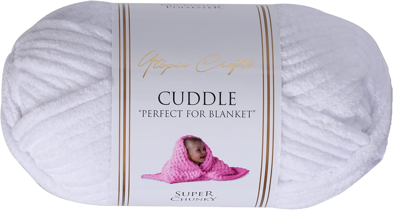 Utopia Crafts Cuddle Super Chunky Chenille Soft Yarn for Knitting and ...