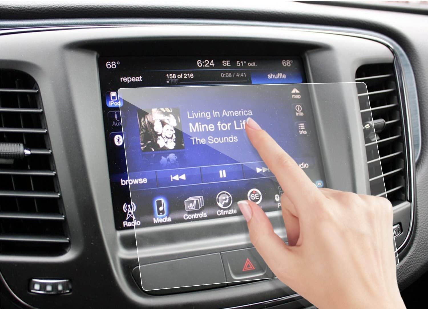 Amazon.com: LFOTPP Glass Car Navigation Screen Protector for 2016-2019 ...