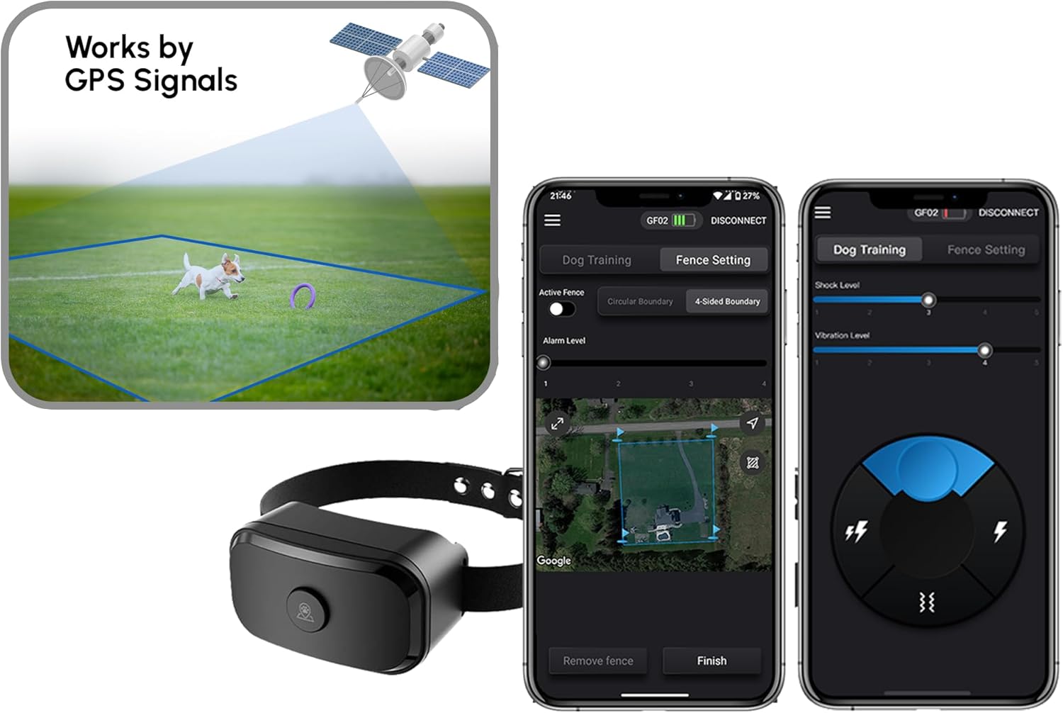 Amazon.com : YHpet GF02 Plus - Customizable GPS Dog Fence with Remote ...