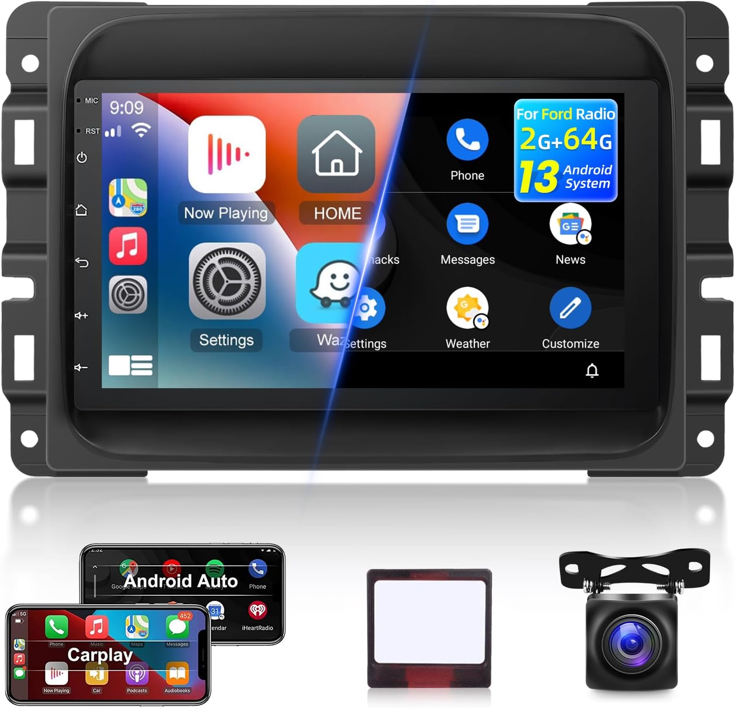 EKAT [2G+64G] Car Radio for Dodge RAM 1500 2500 3500 2013-2018 (Only ...