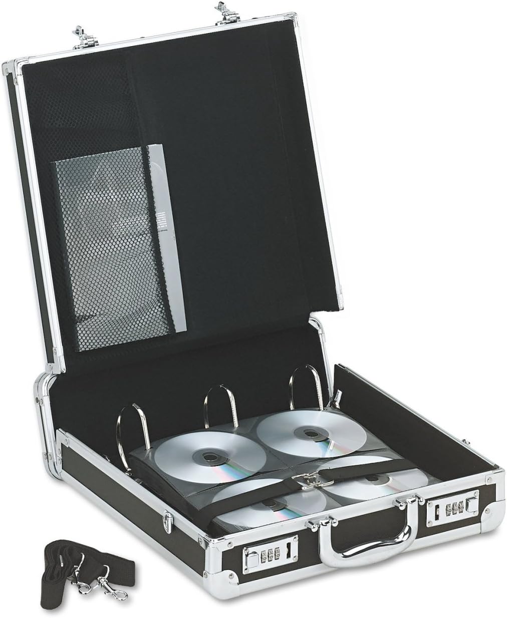 Amazon.com: Vaultz Locking DVD Storage Case - Secure Organizer 200 CD ...