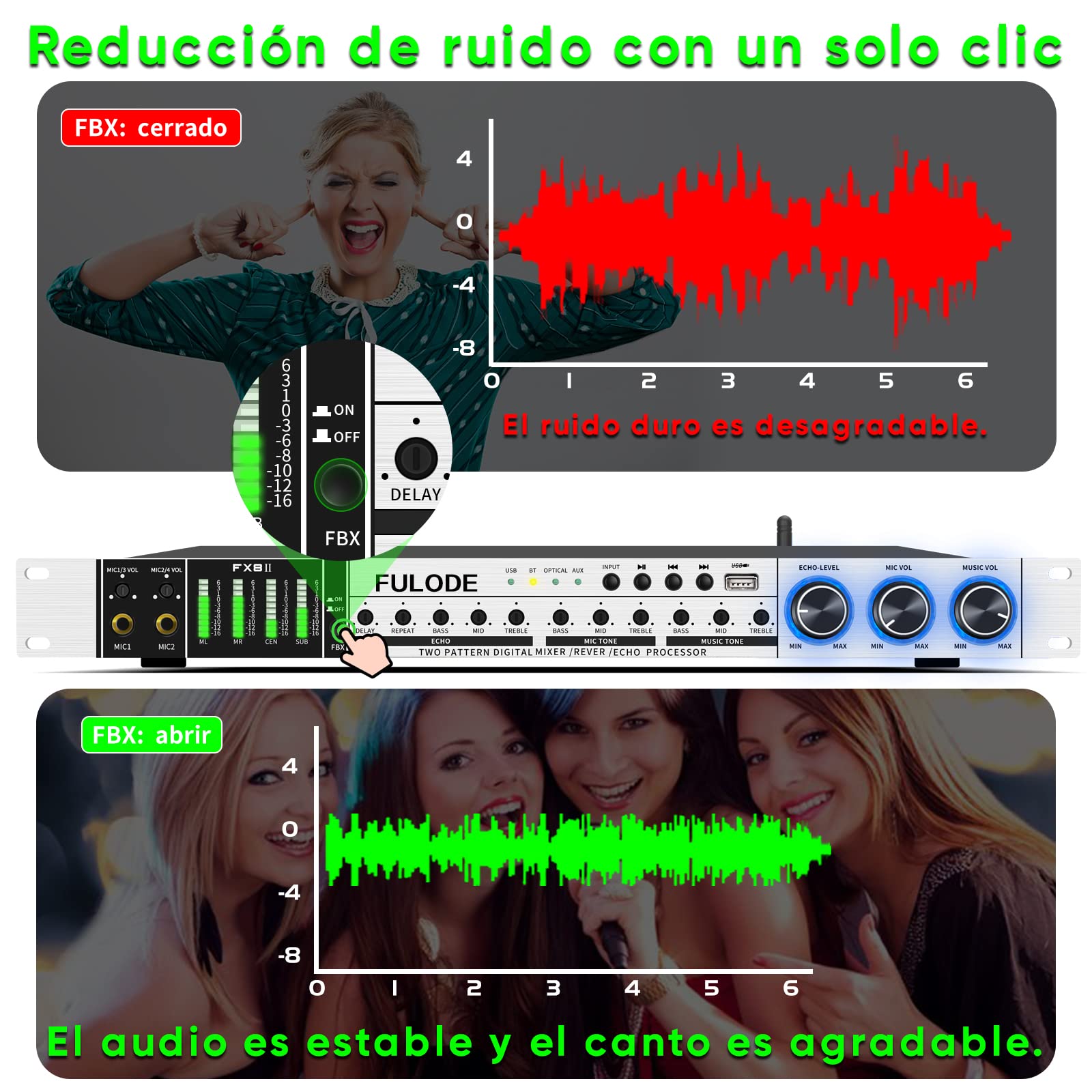 Snapklik.com : FULODE FX8-PRO Professional KTV Wireless Microphone ...