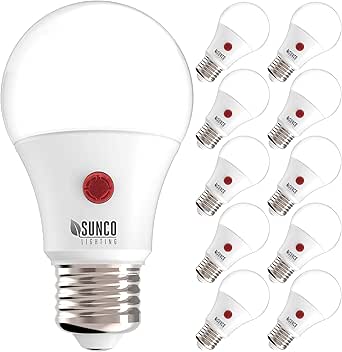 Sunco Lighting 10 Pack Dusk to Dawn Light Bulbs Outdoor Light Sensing ...
