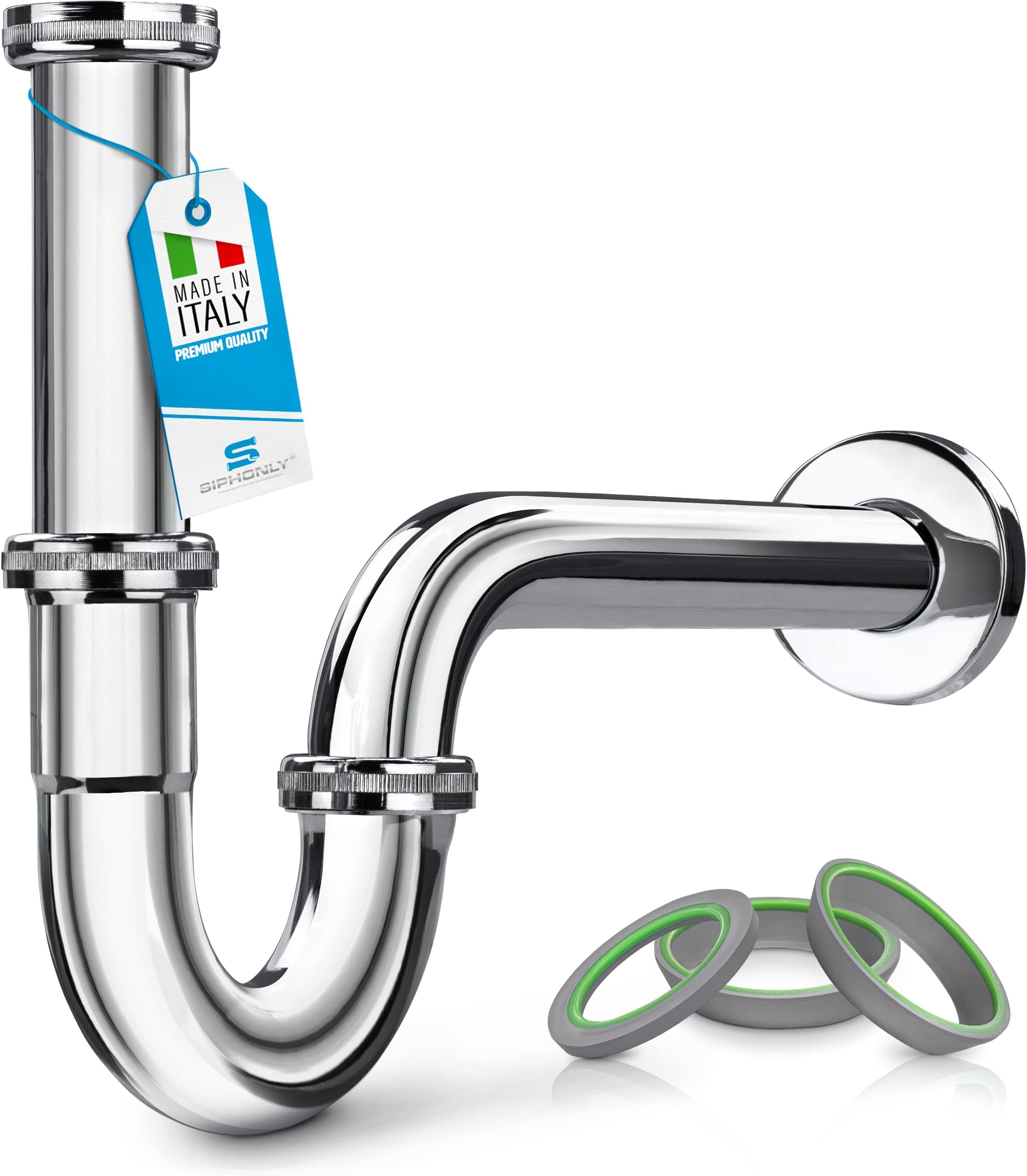 kör4u Universal Siphon für Waschbecken, Abflussgarnitur mit ...