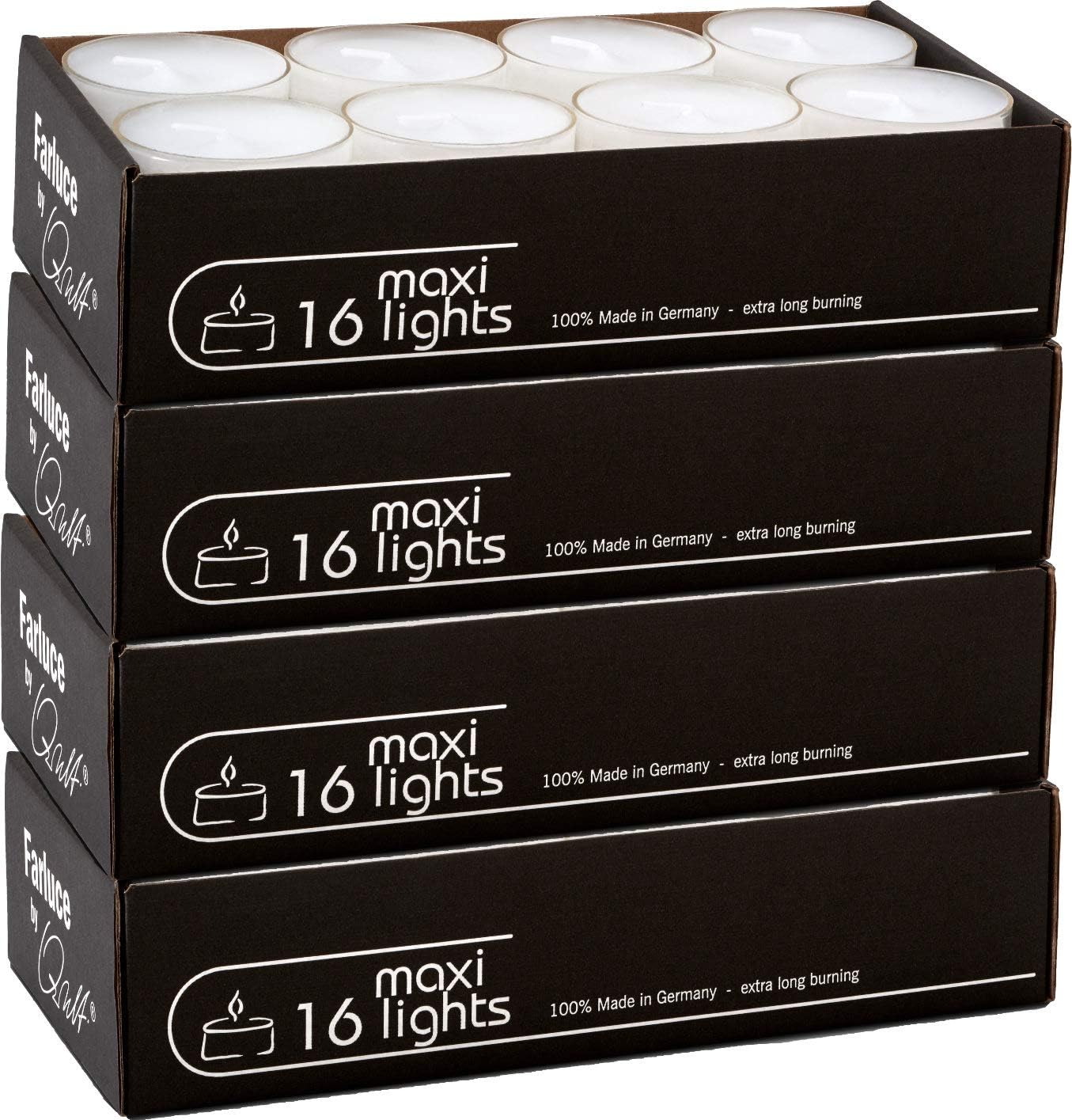 Amazon.de: Qult Farluce Teelichter in Kunststoffhülle - Rußfrei ...