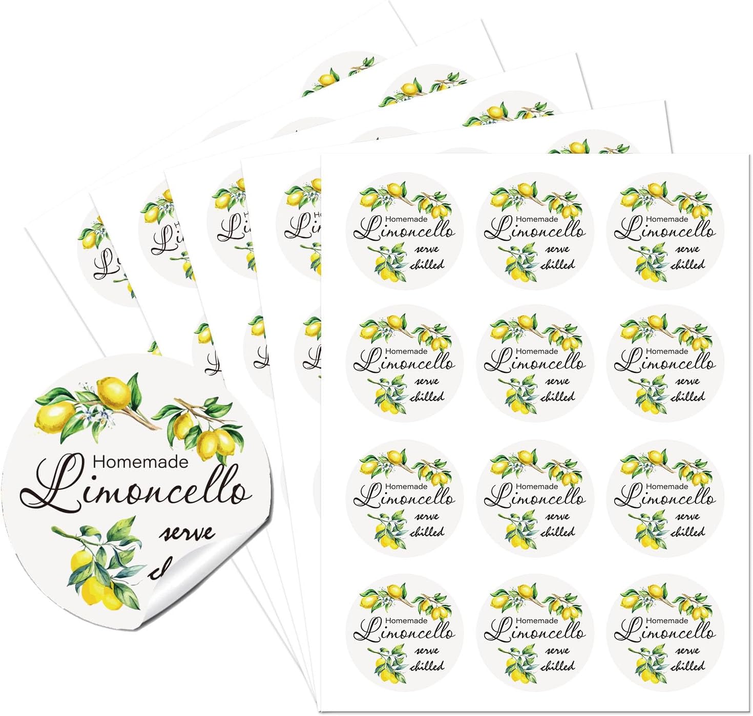 Amazon.com: LIMONCELLO LABELS - 2" ROUND CIRCLE - 12 / PKG : Office ...