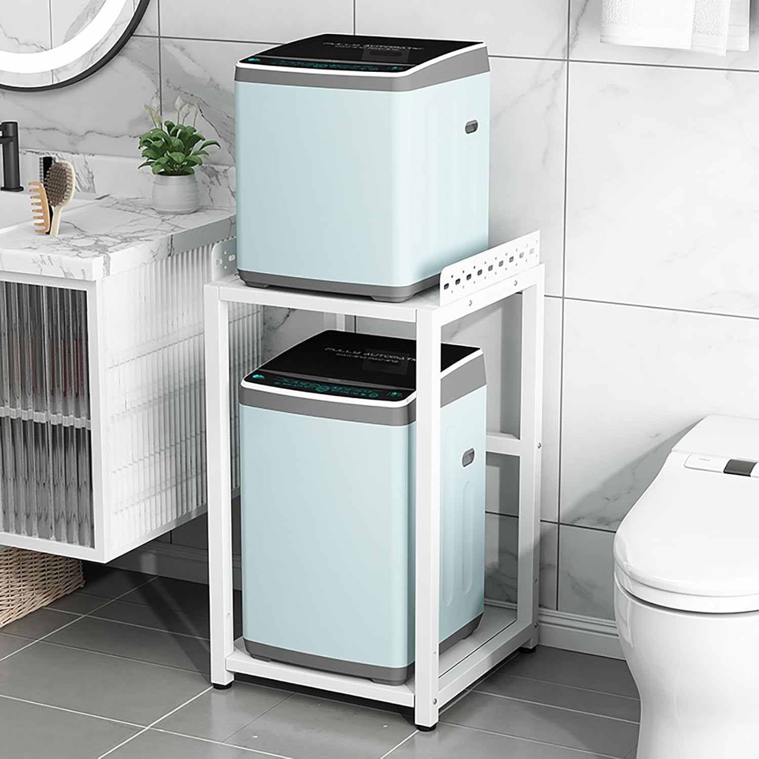 Amazon.com: Washer Dryer Stacking Rack Stand,Heavy Duty Over Washer And ...