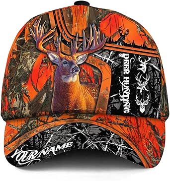 Amazon.com: Customize 3D Printed Camouflage Deer Hunting Baseball Cap ...