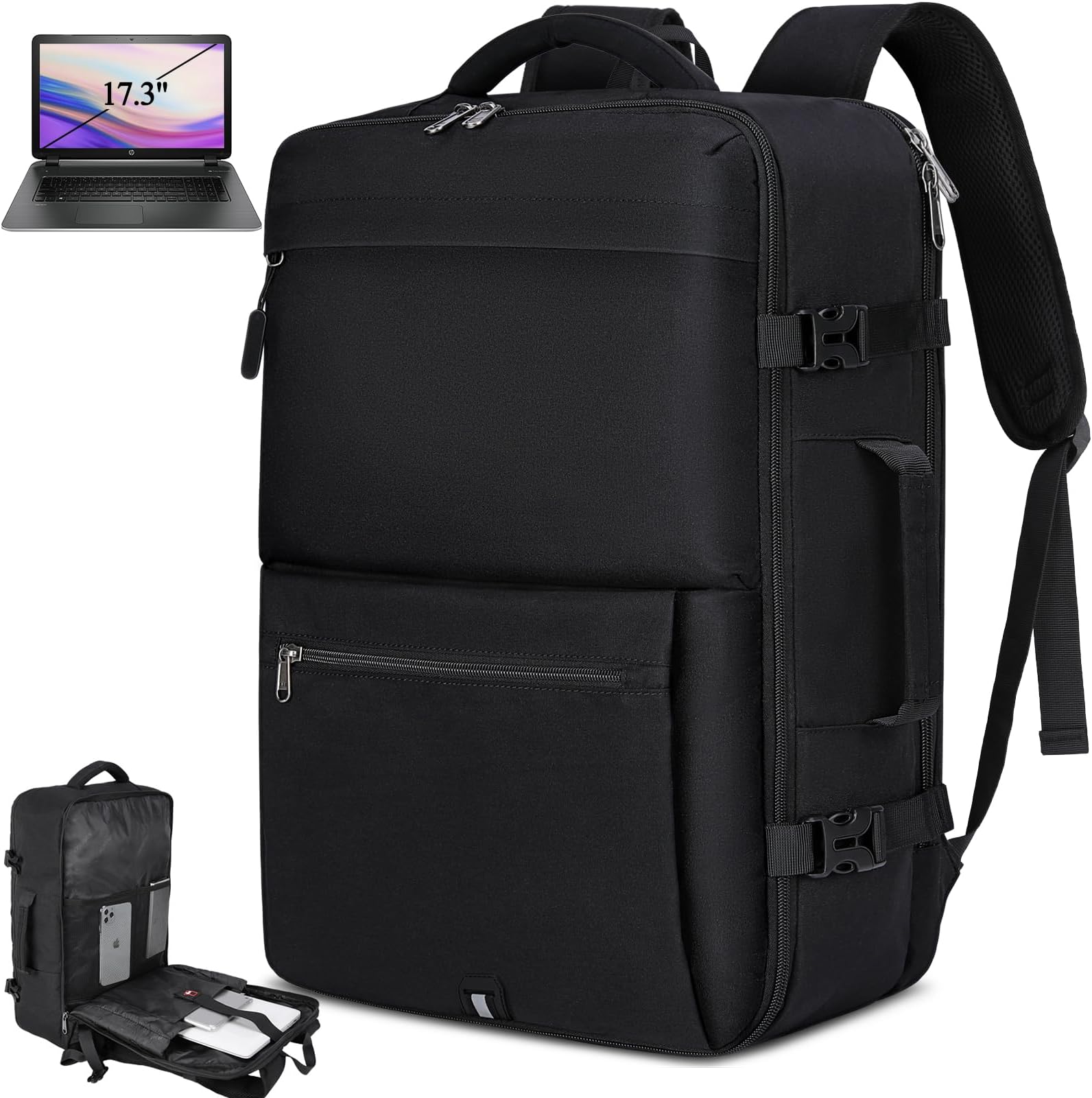 Lubardy Reiserucksack Herren Damen Handgepäck Rucksack Flugzeug Groß ...