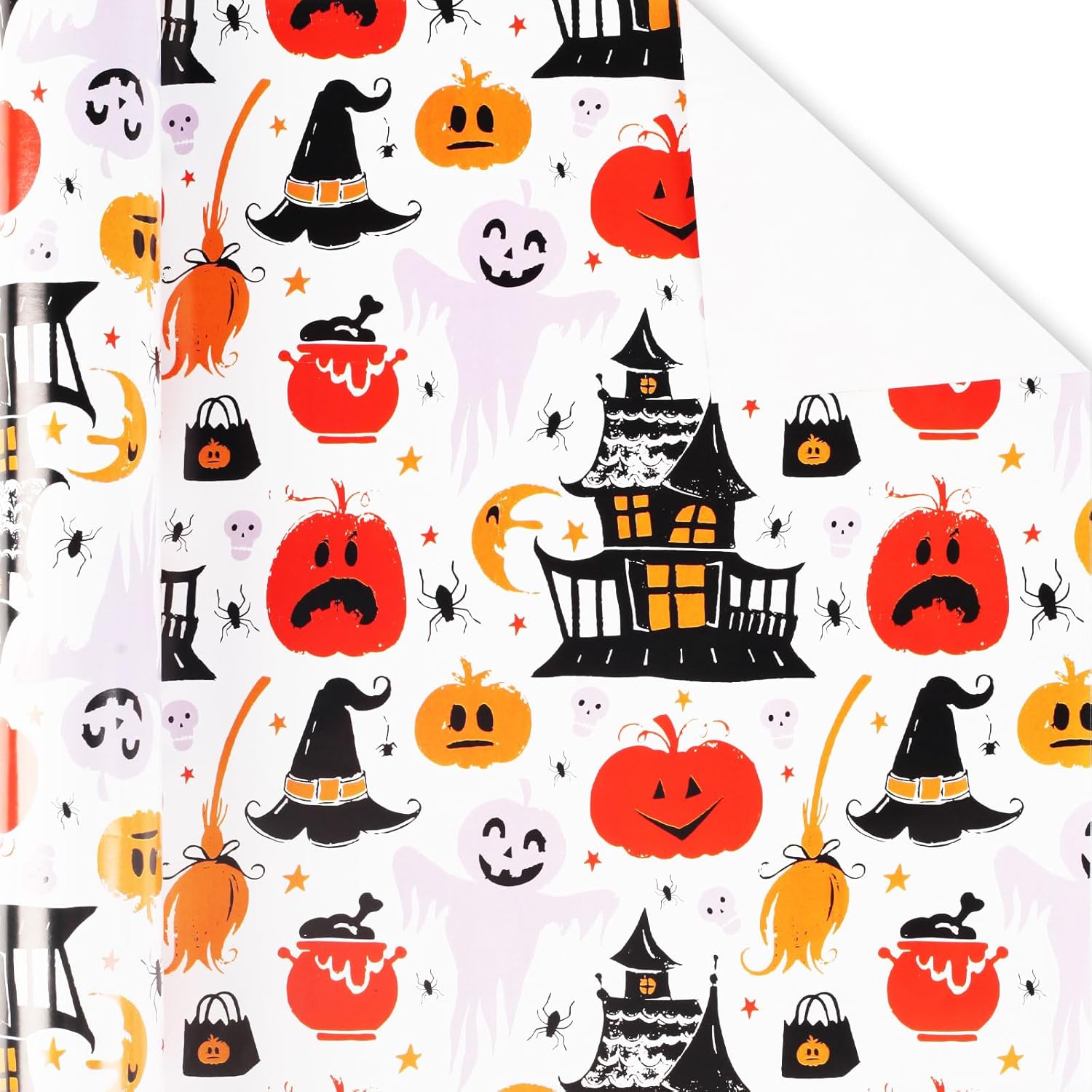 Amazon.com: Bolsome 16 Sheets 28 * 20 Inches Halloween Wrapping Paper ...