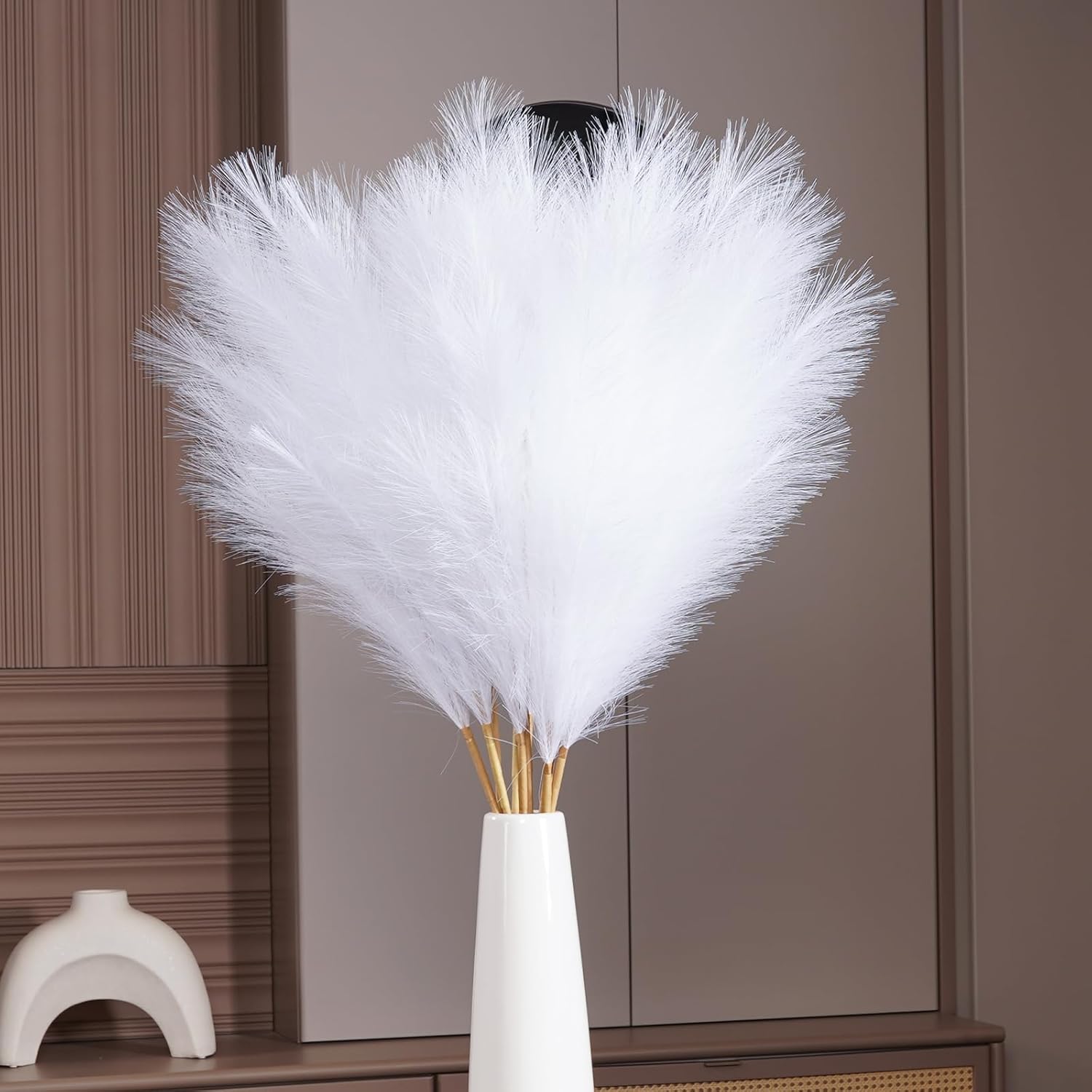 Amazon.com: BonBloom's 38" Pampas Grass Decor,9 PCS Tall Artificial ...