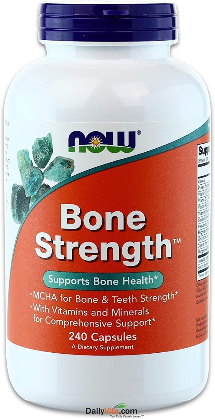 Amazon.com: Now Foods Bone Strength- 240 Capsules, Value Pack: 5 ...