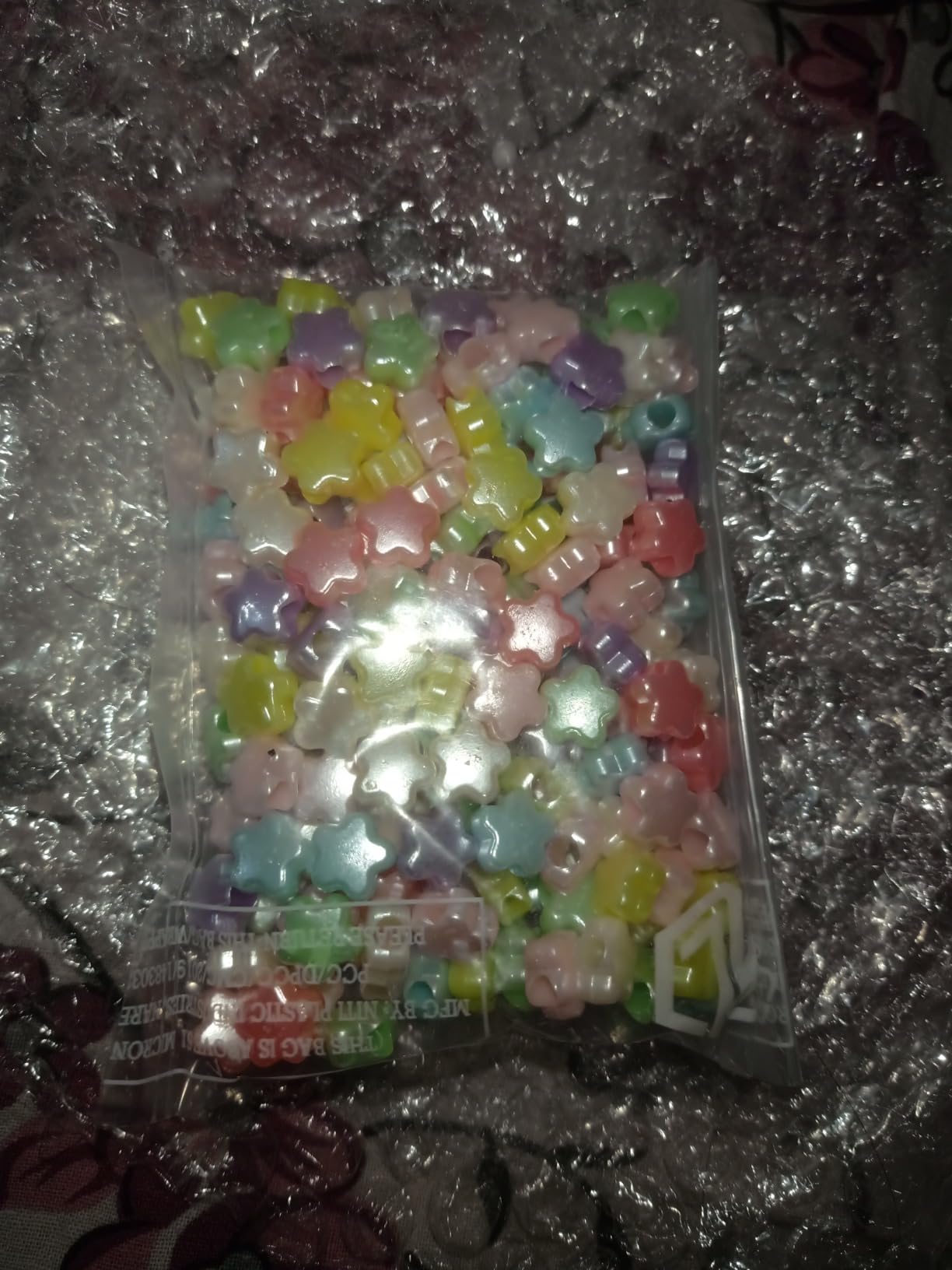 Beadman Acrylic Star Shape 9 * 5mm Pastel Beads with Hole White for DIY ...
