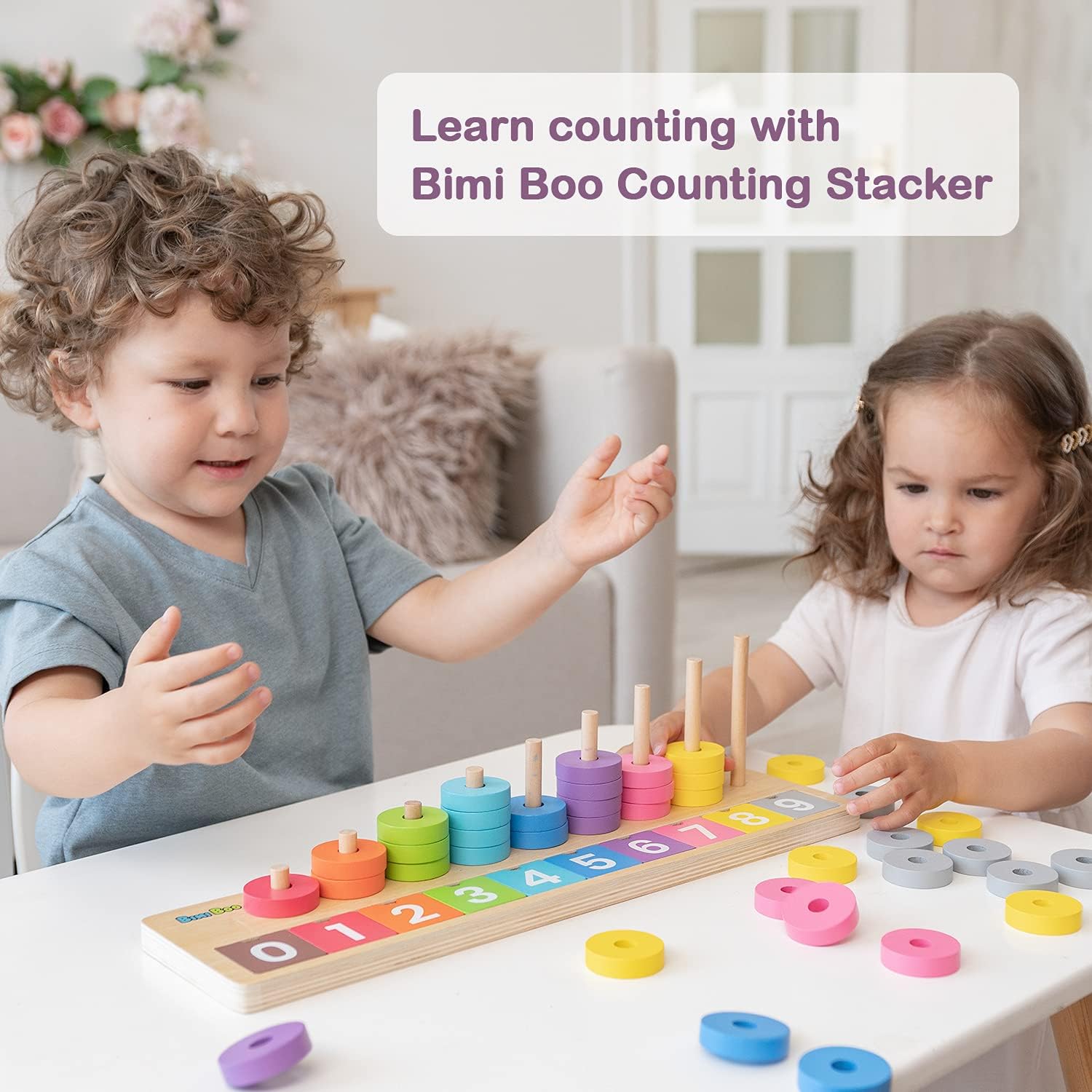 Bimi Boo Blocks Puzzle Board Set, Learning & Educational Toys for ...