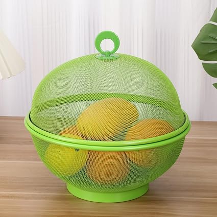 Amazon.com: Large Capacity Mesh Fruit Basket With Lid, Protective ...