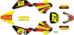 Kalair GFX Graphics Kit for Suzuki JR 50 (All Years) Shaders Series Red ...