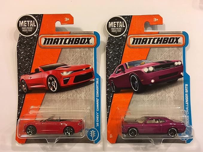 Matchbox 2017 MBX Adventure City '16 Chevy Camaro Convertible 2/125, Red & BONUS: Matchbox 2017 ...