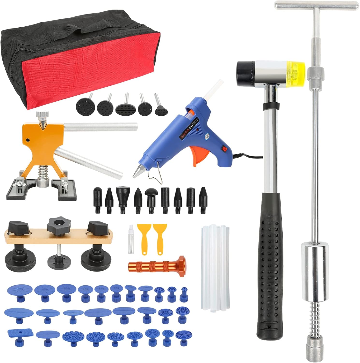 Tubiaz Dellen Reparatur Ausbeulwerkzeug Set, 57 Stück Beulen ...