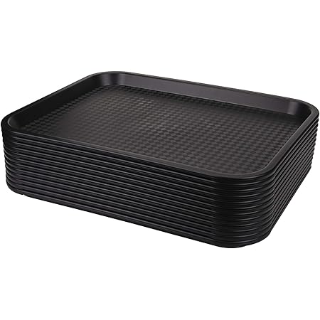 Amazon.com: Yarlung 12 Pack Fast Food Tray, 13.8 x 10.5 Inch Plastic ...