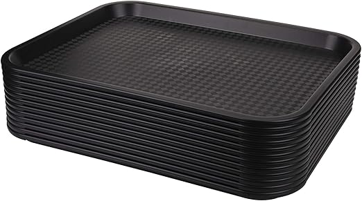 Amazon.com: Yarlung 12 Pack Fast Food Tray, 13.7 x 10.5 Inch Plastic ...
