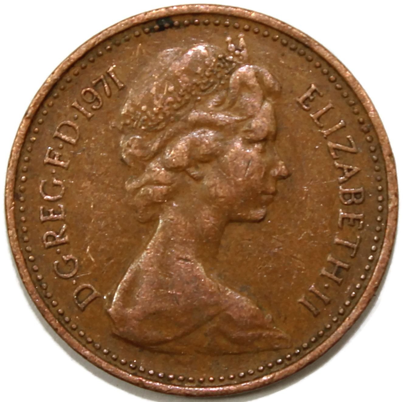 1971 UK Elizabeth II 2nd Portrait 1 New Penny Good at Amazon's ...