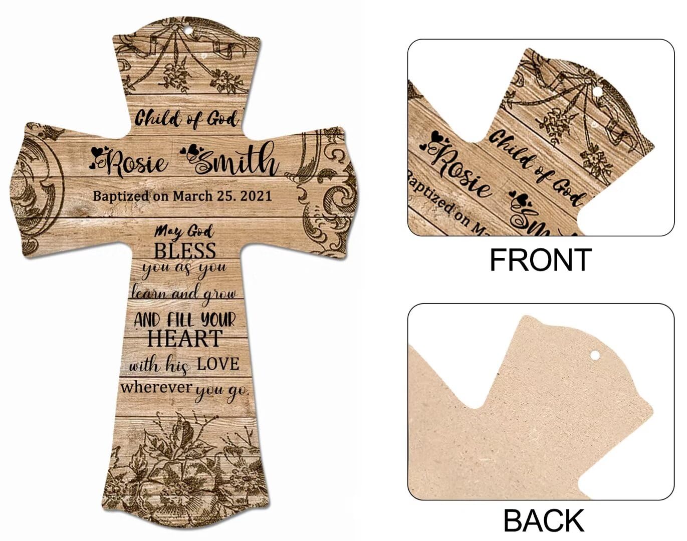 Snapklik.com : Mexican Crucifix Wall Cross,Hand Painted Floral Wall ...