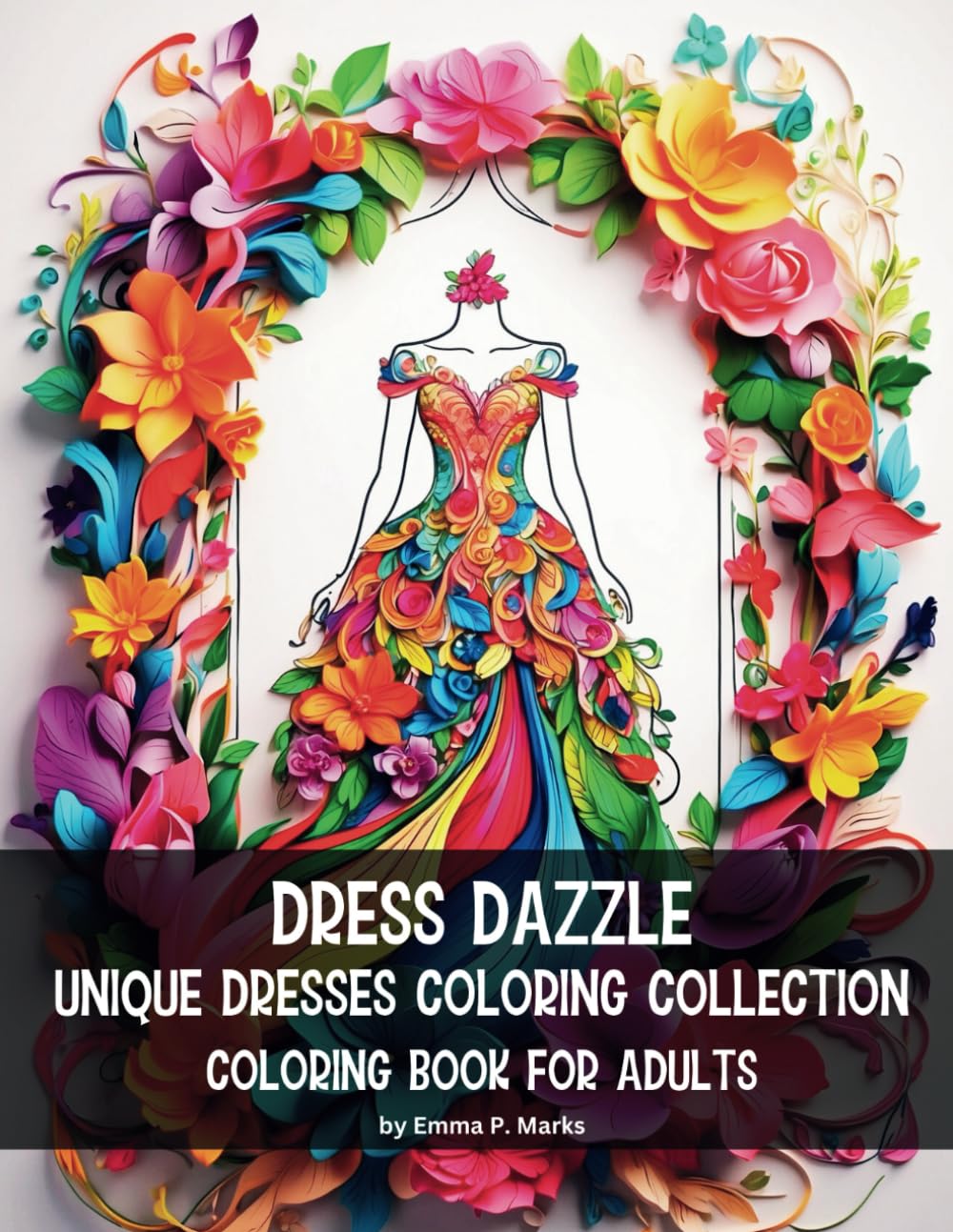 Amazon.com: Dress Dazzle Unique Dresses Coloring Collection: 50 ...