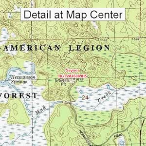 Amazon.com : USGS Topographic Quadrangle Map - Sayner, Wisconsin ...