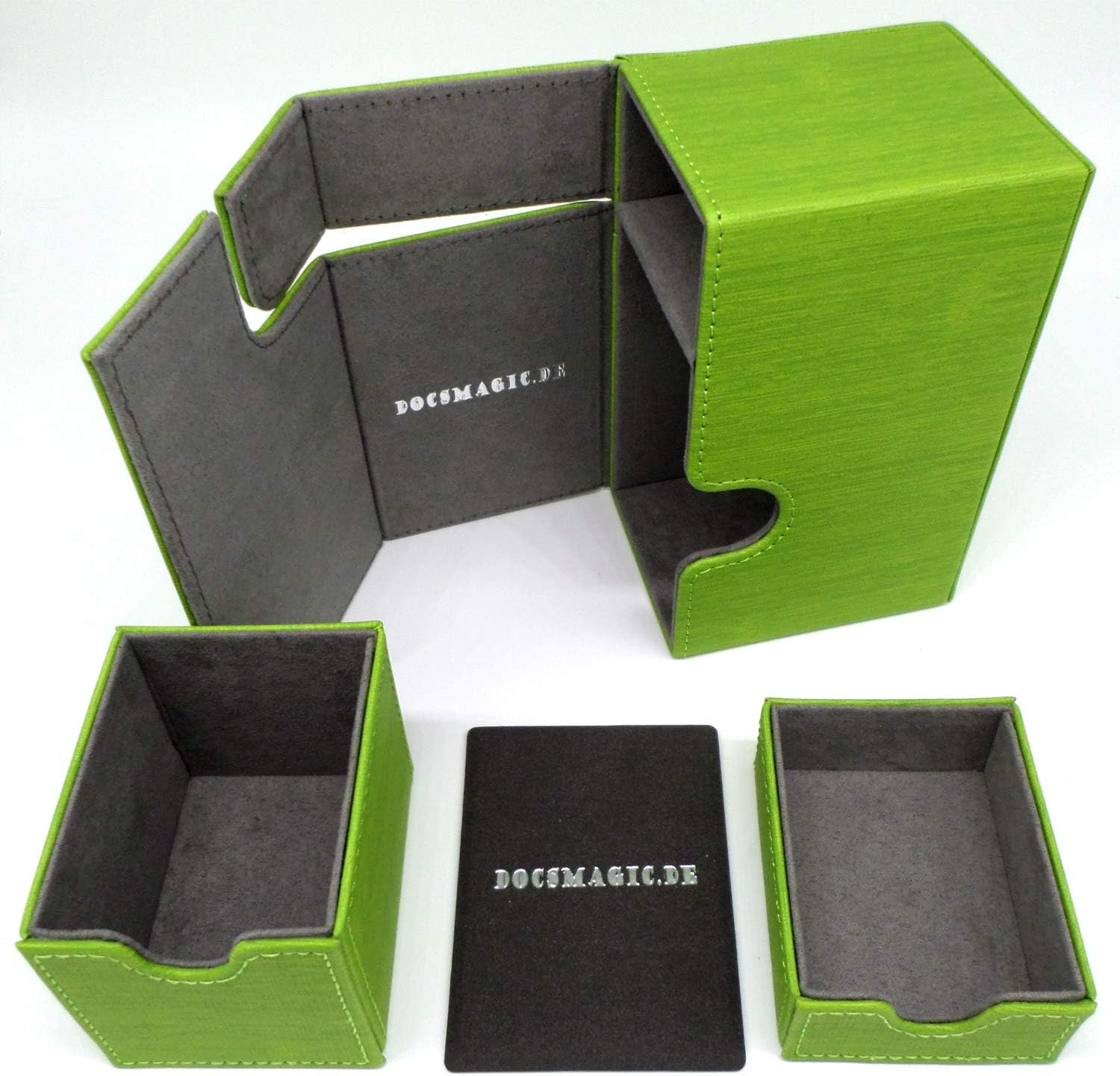 Docsmagic Premium Magnetic Tray Box (80) Light Green + Deck Divider ...