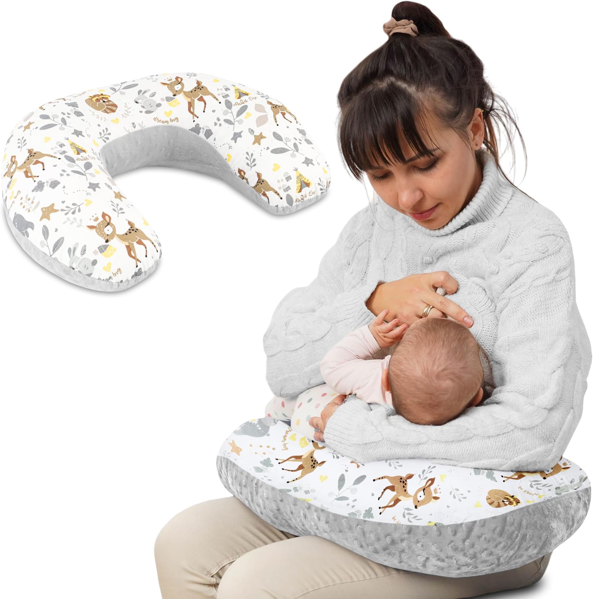 Totsy Baby Petit Coussin d'allaitement Minky 130 cm- Coussin d ...