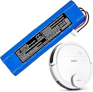Amazon.com: 14.4V 3400mAh / 48.96Wh Replacement Battery for Ecovacs ...