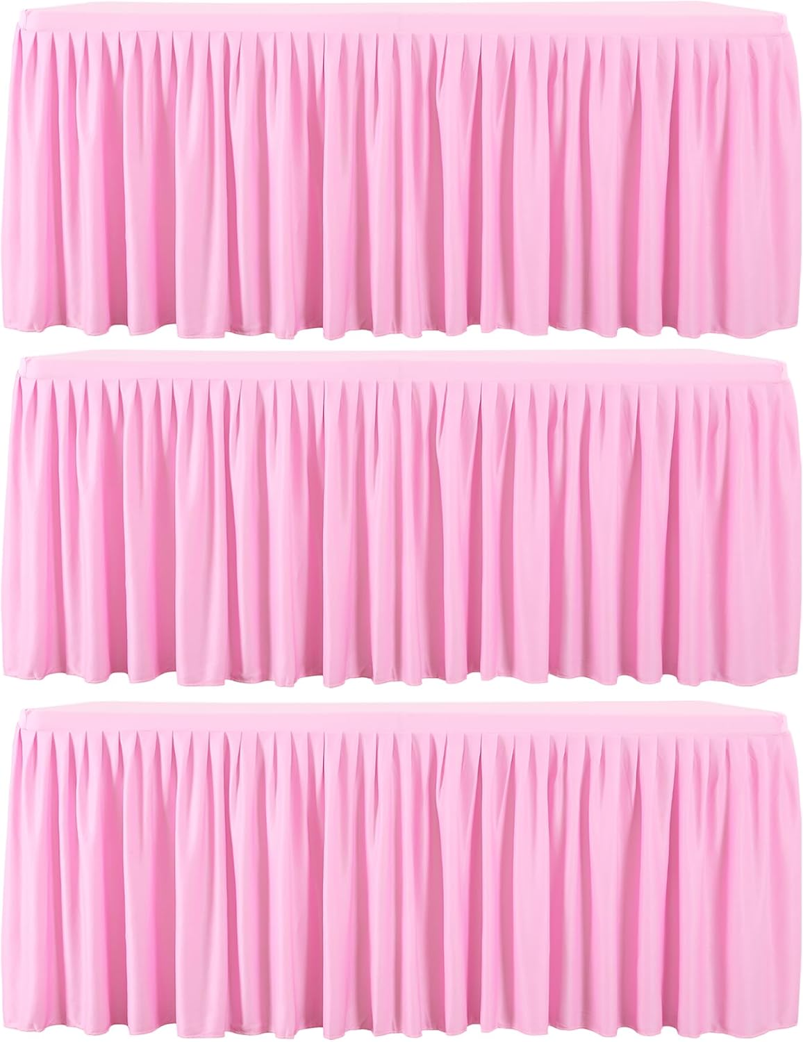 Amazon.com: CO-AVE Pink Table Cloth for 6FT Rectangle Tables 3 Packs ...