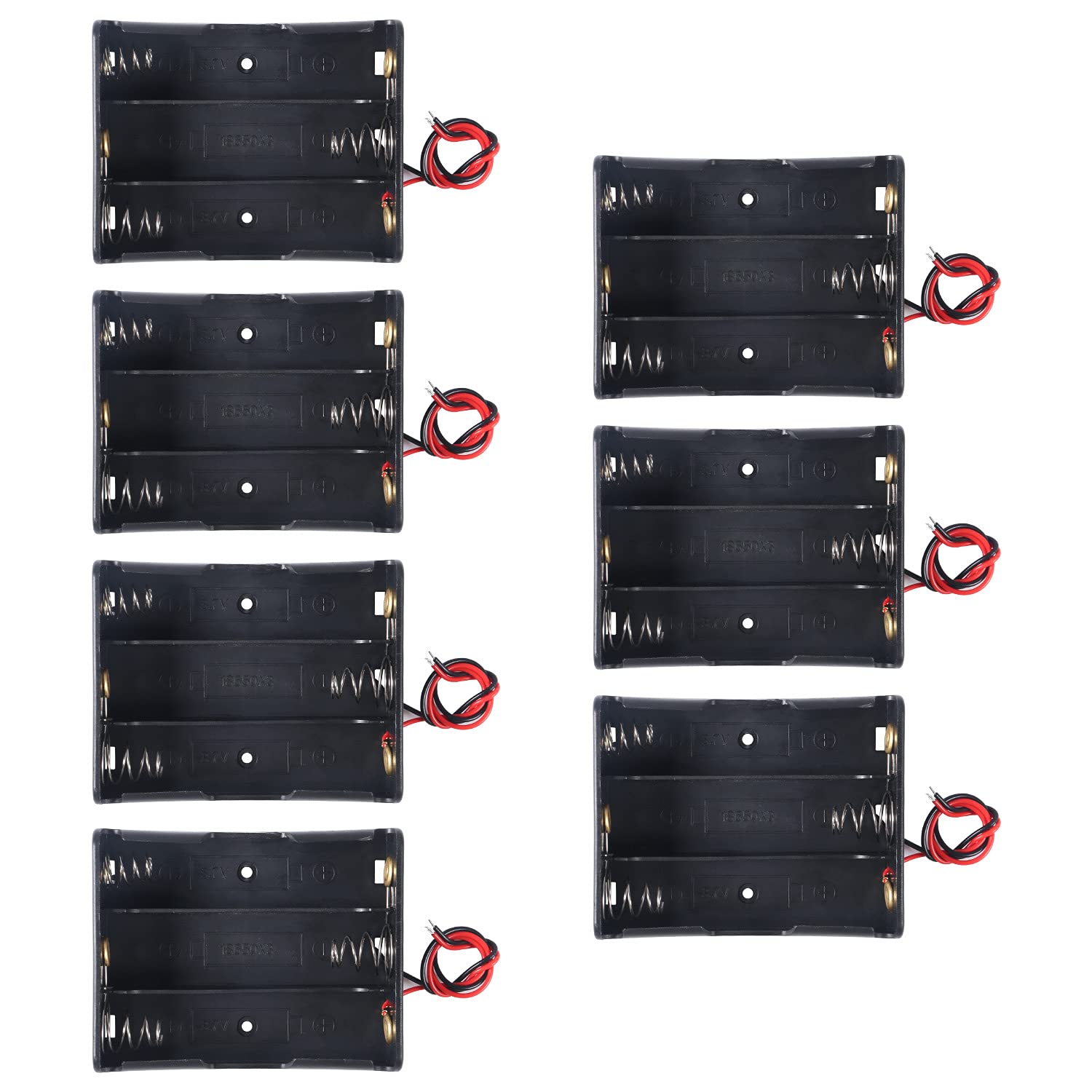 DORHEA 7PCS 18650 Battery Holder Bundle with Wire 18650 Battery Holder ...