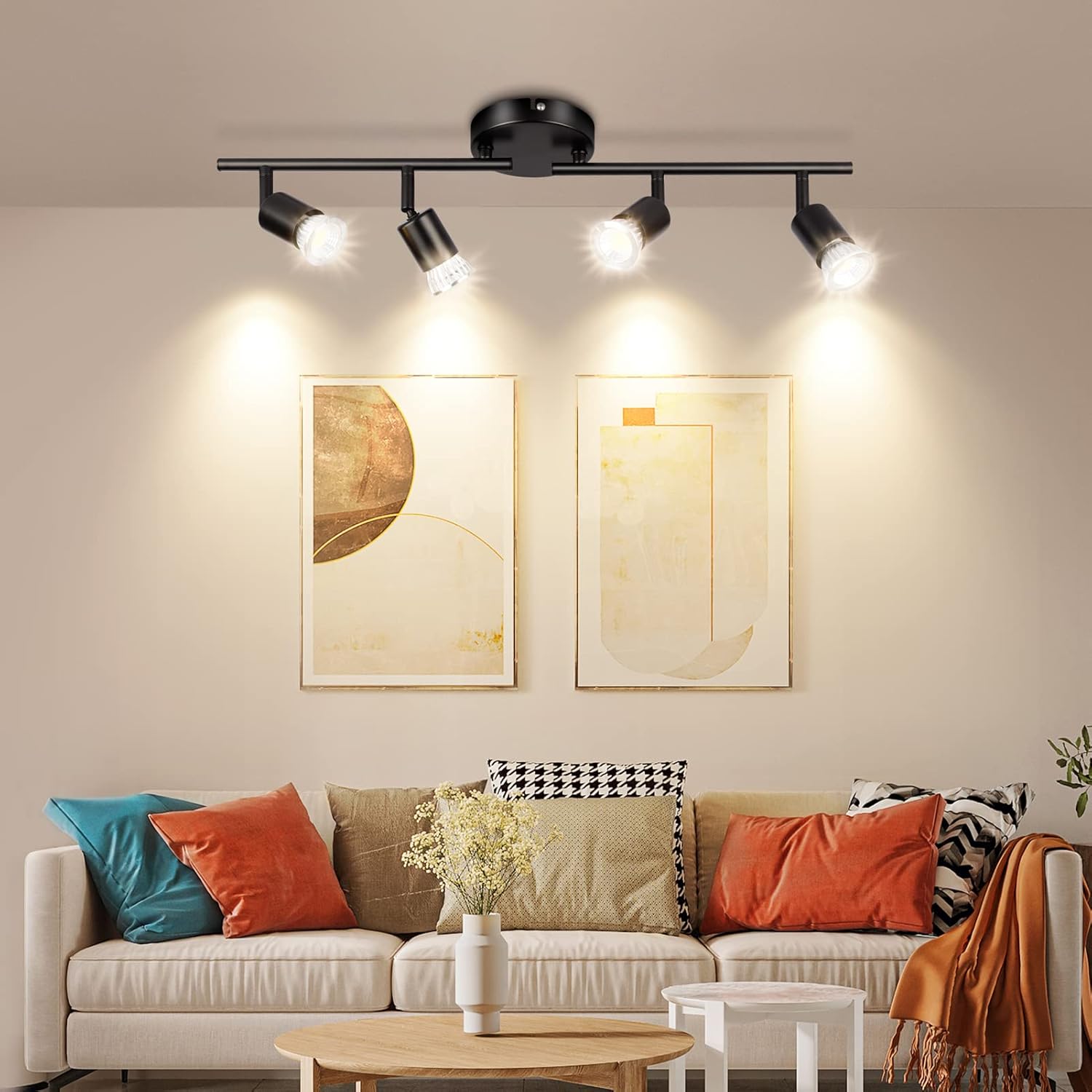 JSXing Kit de iluminación de riel LED de 4 luces, cabezales de luz ...