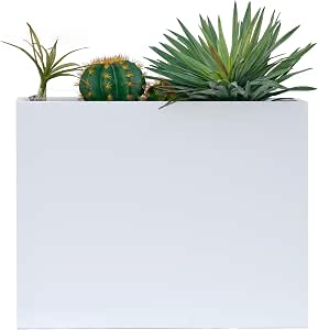 Amazon.com : lankeyos White Planter Box 36IN Tall Rectangular Planter ...